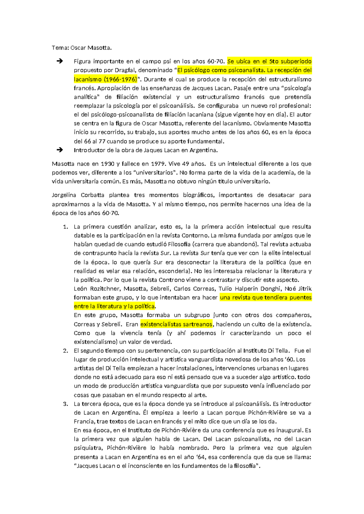 Oscar Masotta - Figura importante en el campo psi en los años 60-70. Se ...