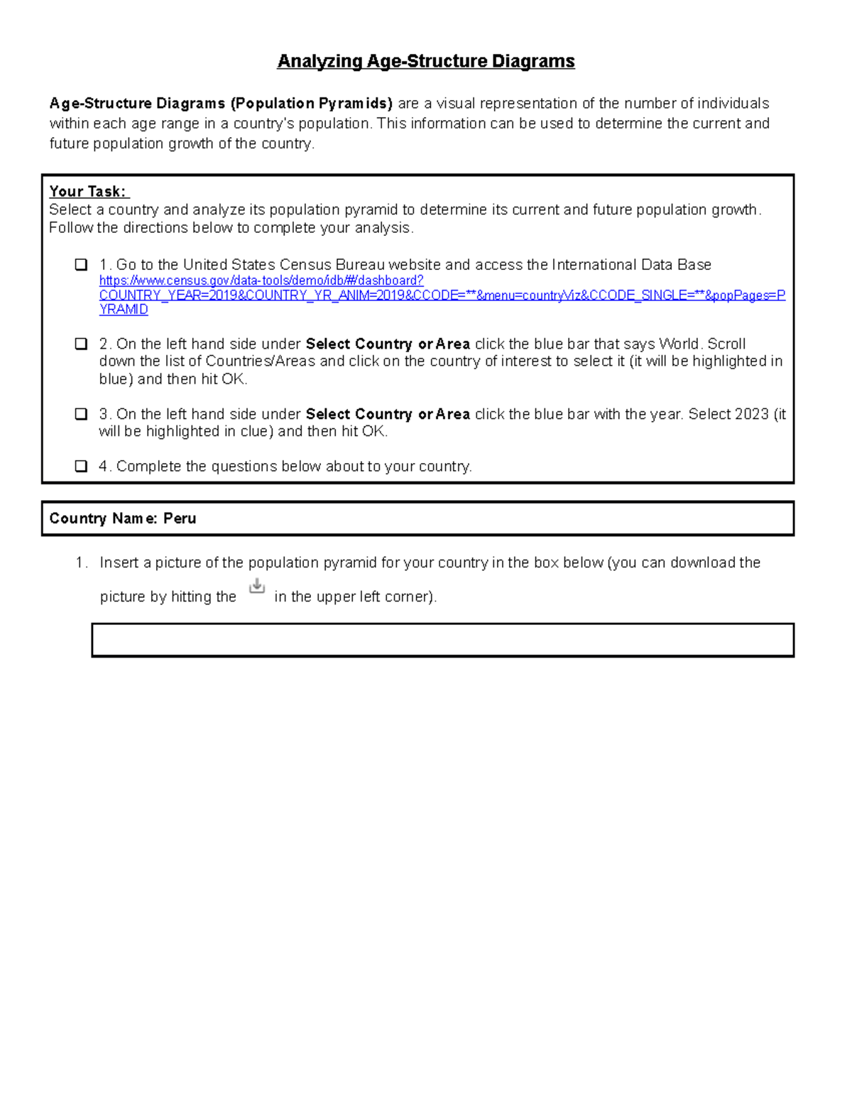 Topic 3: Analysis of Age-Structure Diagrams (Population Pyramids) in ...