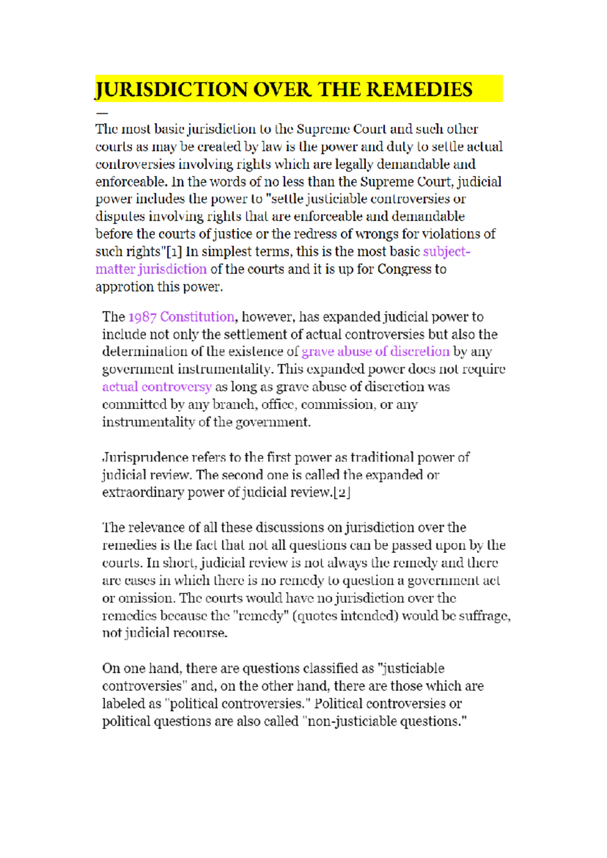 Civil Procedure Notes (1)-65-134 - both motions. PLDT filed a petition ...