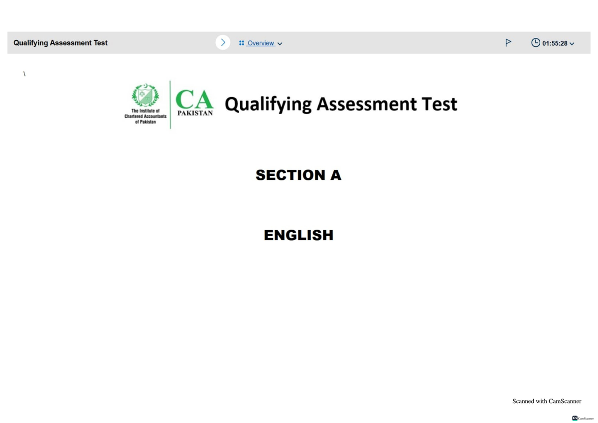 Qualifying Assessment Test (QAT) Preparation Notes for ICAP - Studocu