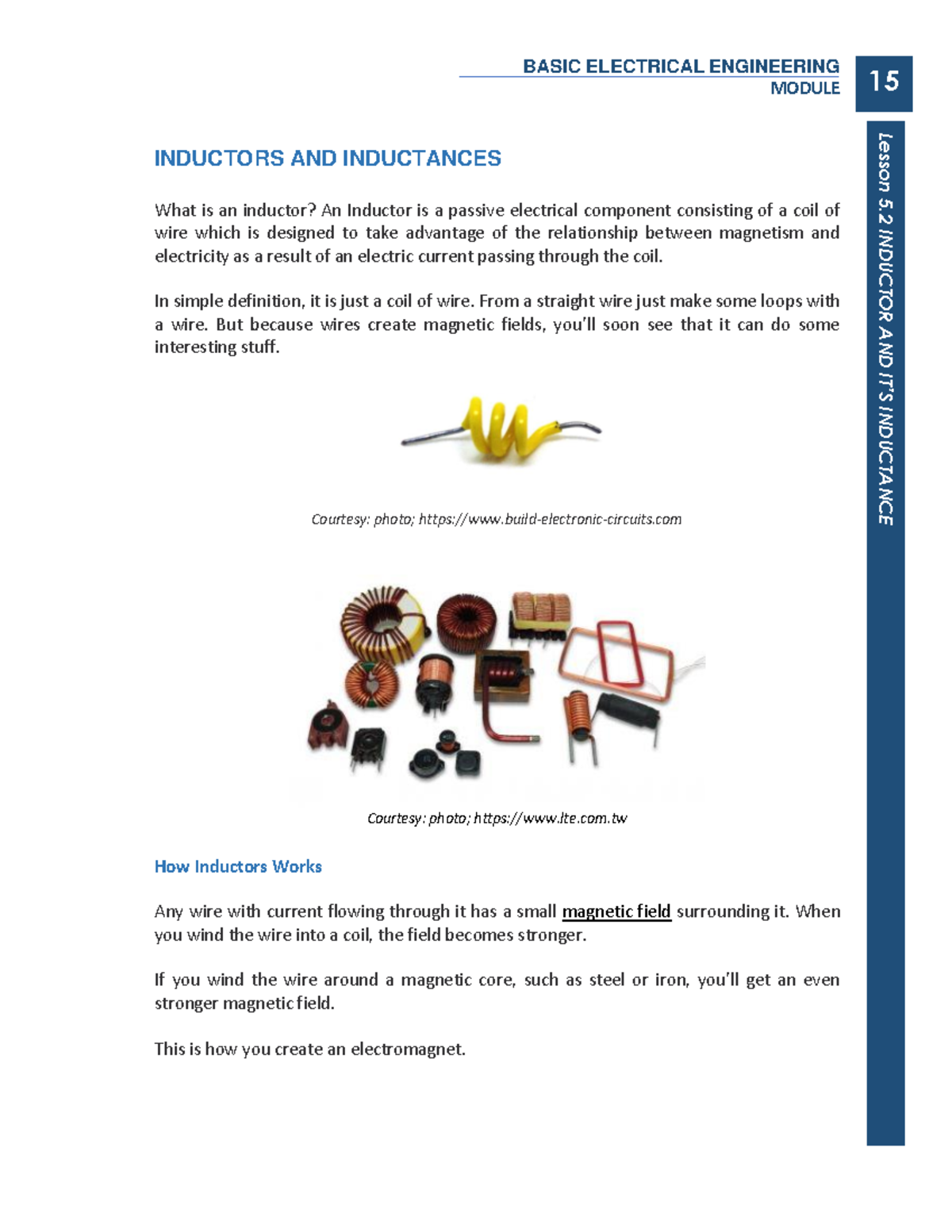 BASIC ELECTRICAL ENGINEERING MODULE: Understanding Inductors and ...