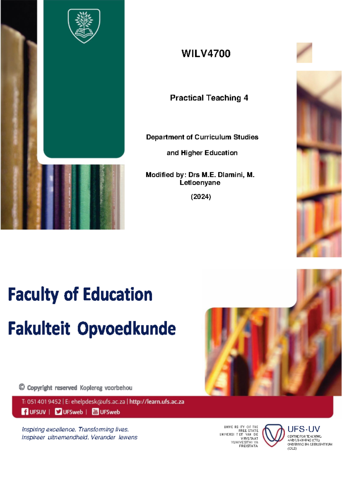 WILV4700 Teaching Practice Module Guide 2024: Core Curriculum Insights ...