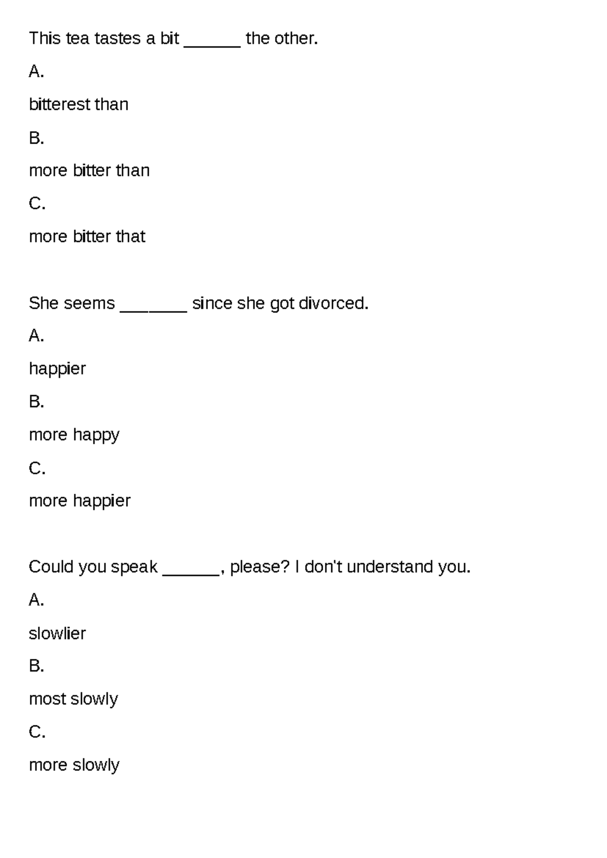 Test Practice - Apuntes for English Grammar Quiz - Studocu