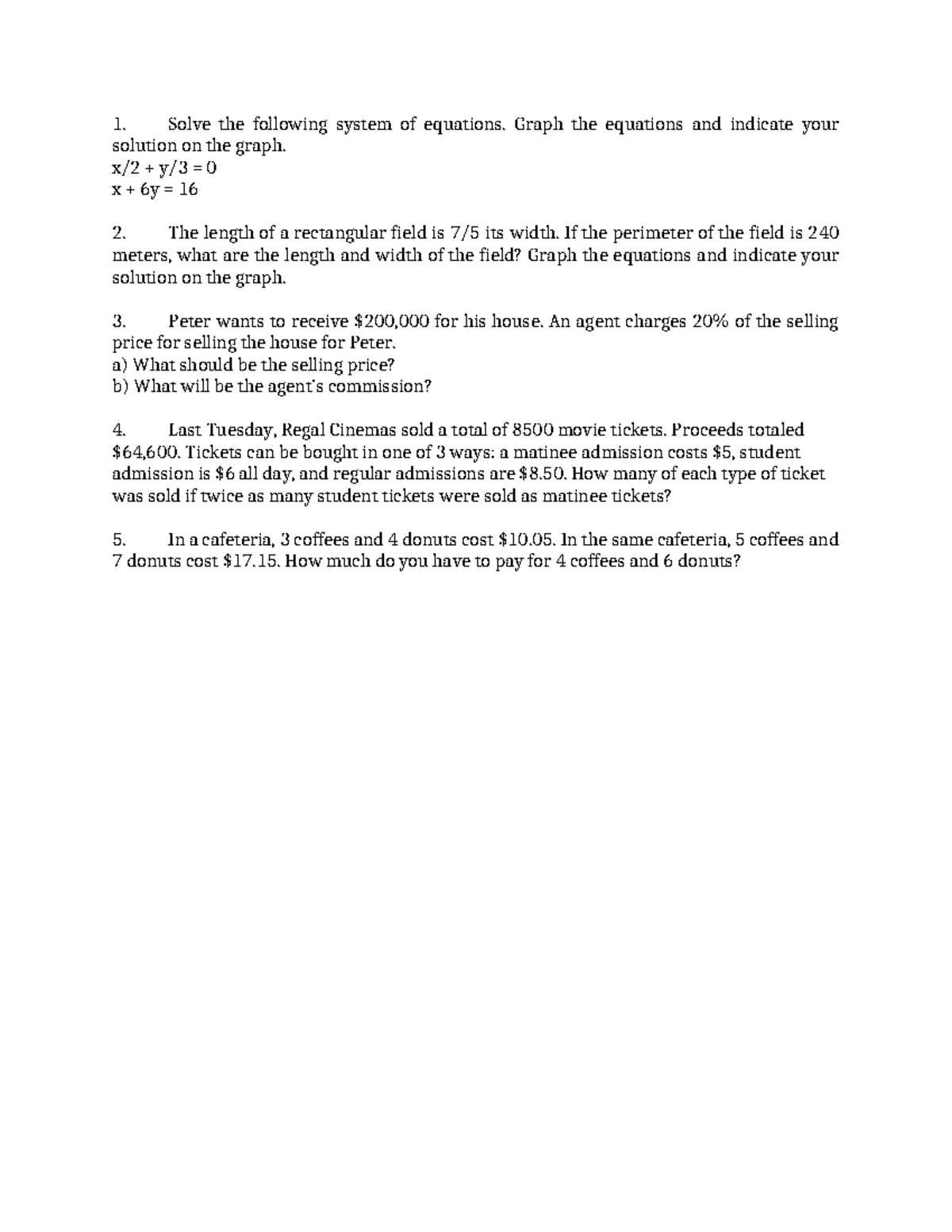 5 Extra Math Review Problems for Exam Preparation - Studocu