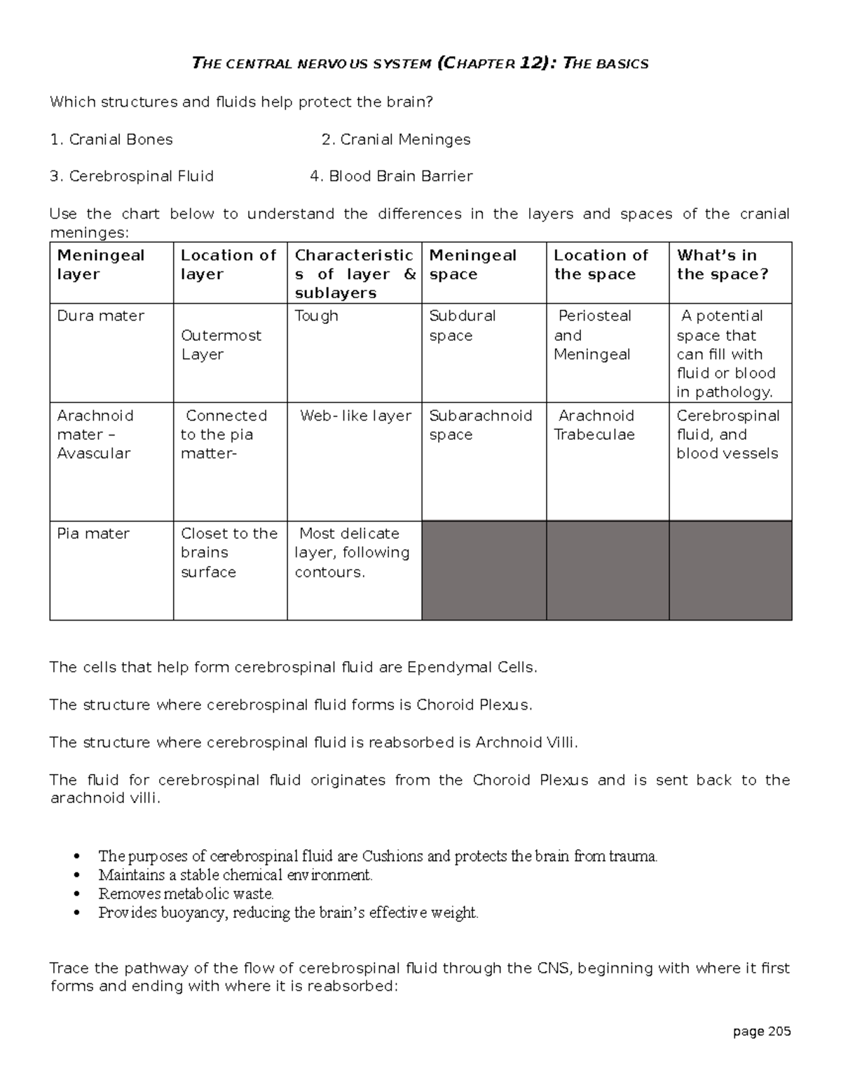 CNS Overview and Functions (CH 12): Key Concepts & Case Studies - Studocu
