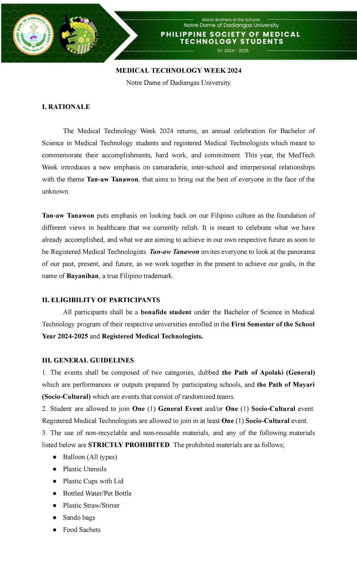 MedTech Week 2024: Official Guidelines and Event Standards - Studocu
