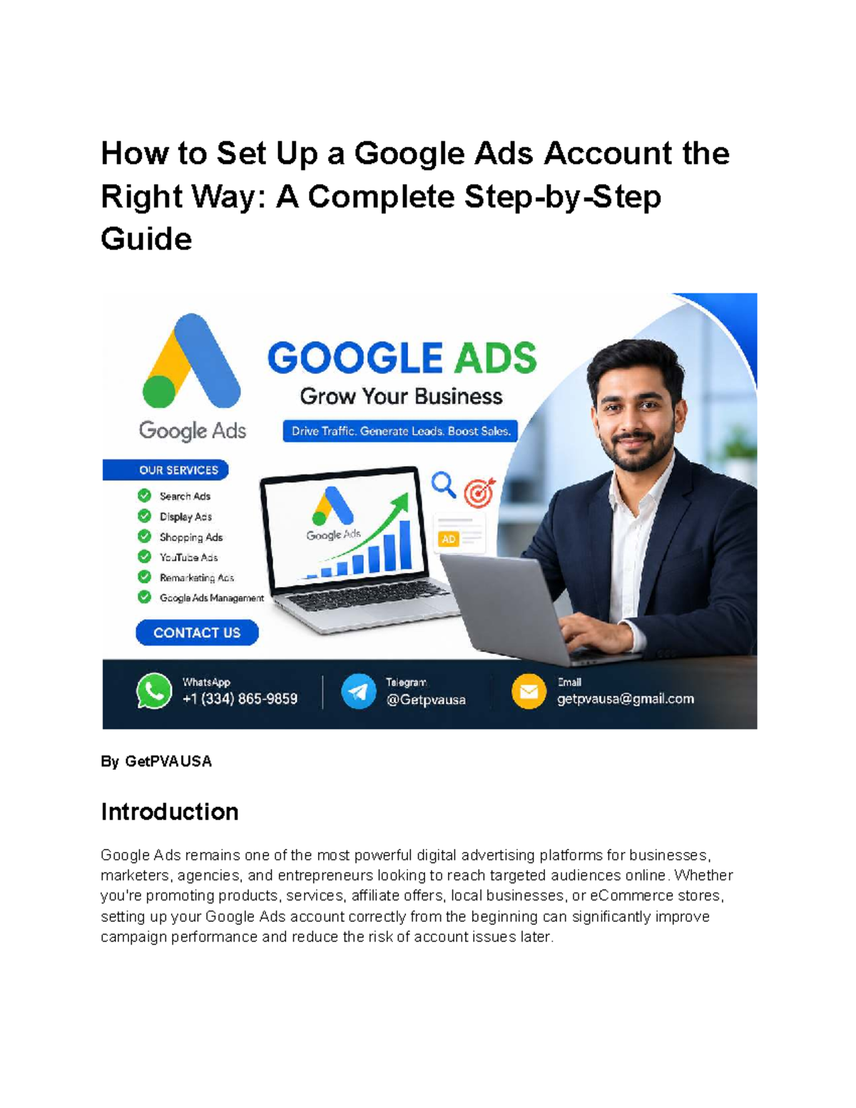 How to Set Up a Google Ads Account: A Step-by-Step Guide - Studocu