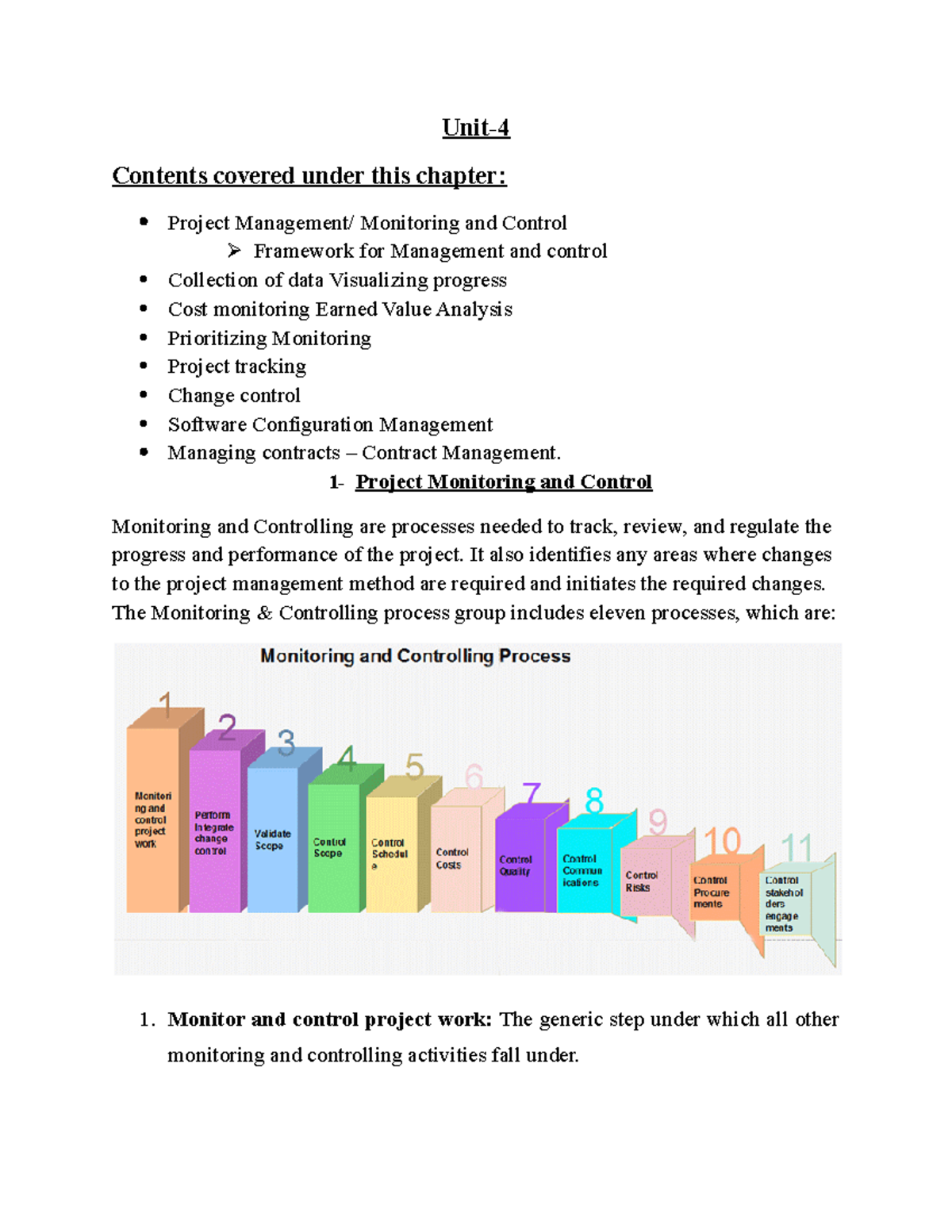 Unit-4 Software Project Management - Unit- Contents covered under this ...