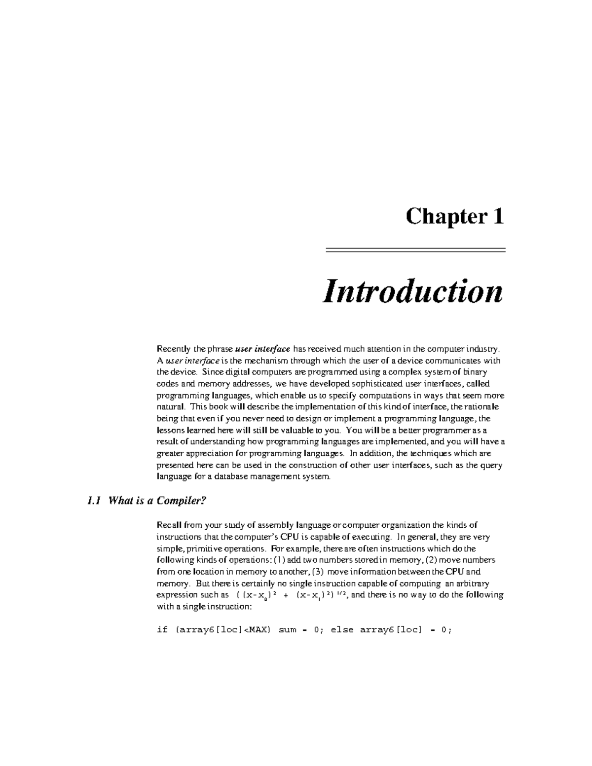 CSC569 Chapter 1: Introduction to Compilers and User Interfaces - Studocu