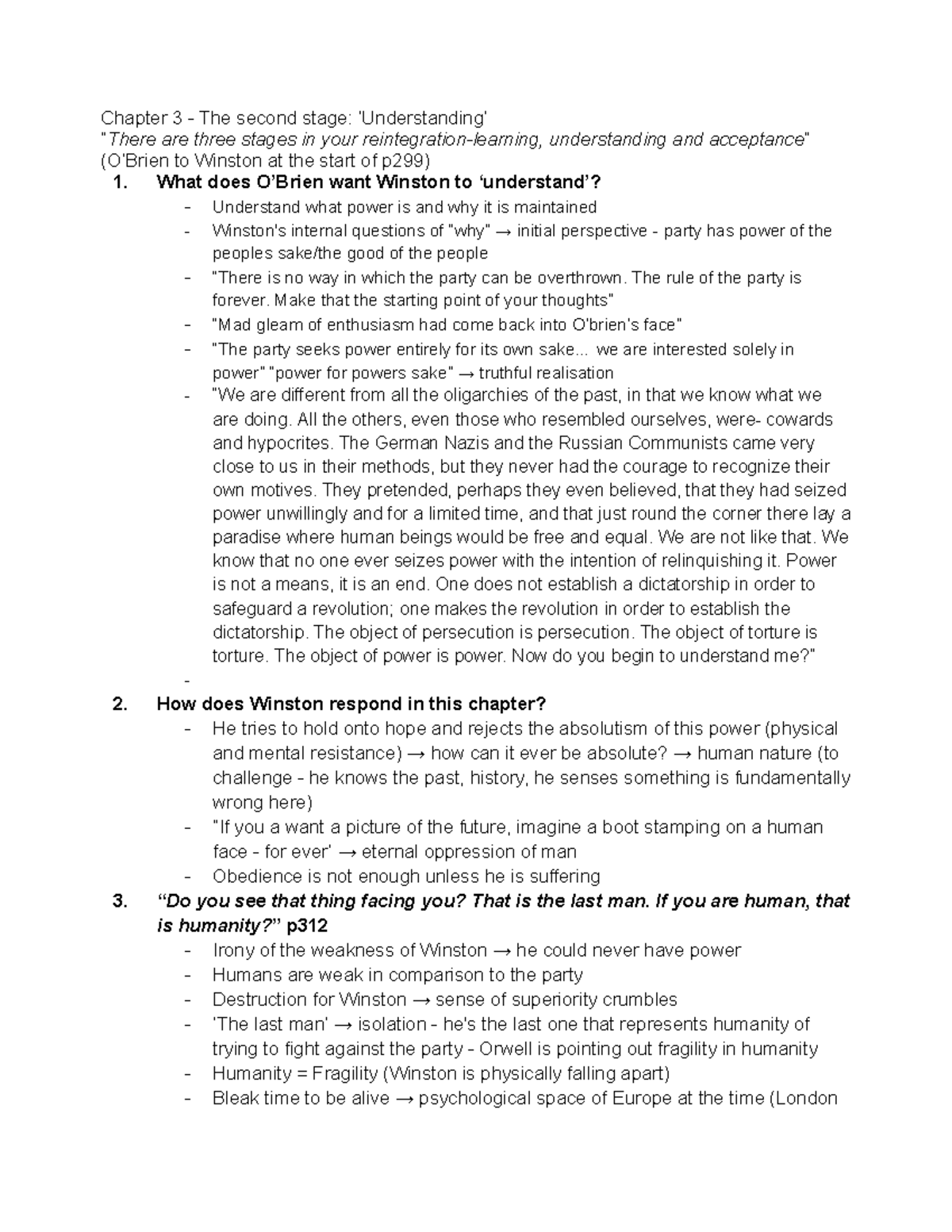 English 11984 Chapter 3 Analysis: Power, Humanity, and Hope in 1984 ...