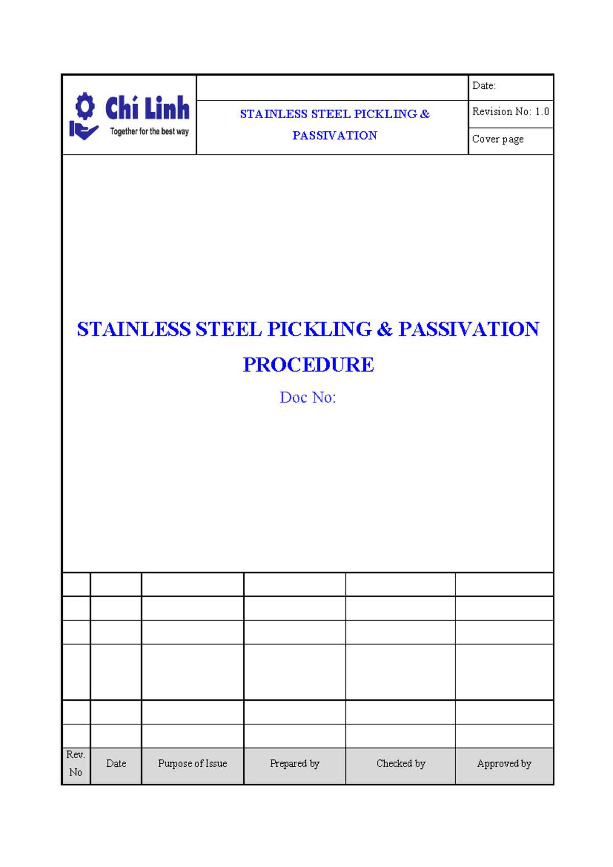 Stainless Steel Pickling & Passivation Procedure - PHATECO Project ...