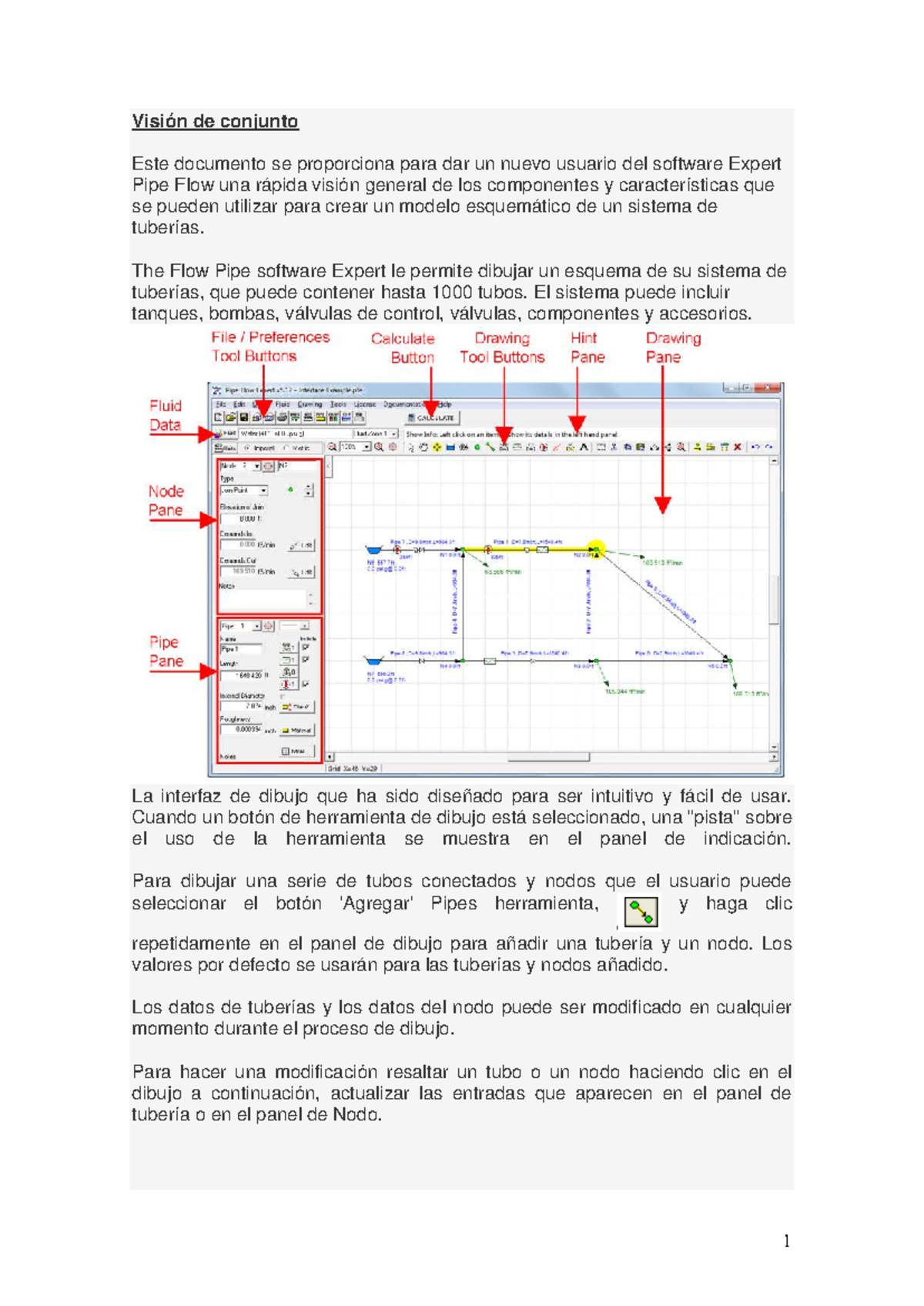 Manual de Usuario del Software Expert Pipe Flow: Visión General - Studocu