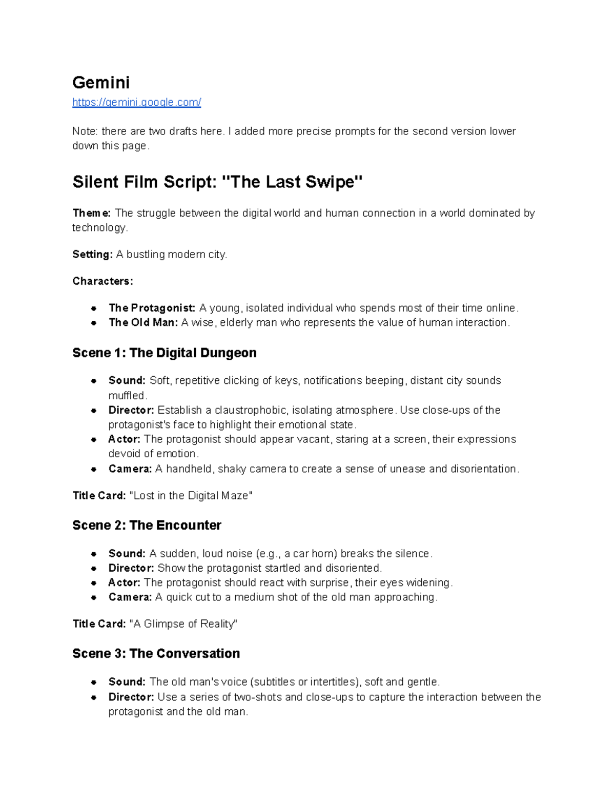 Gemini - how to use different websites - Gemini gemini.google/ Note ...