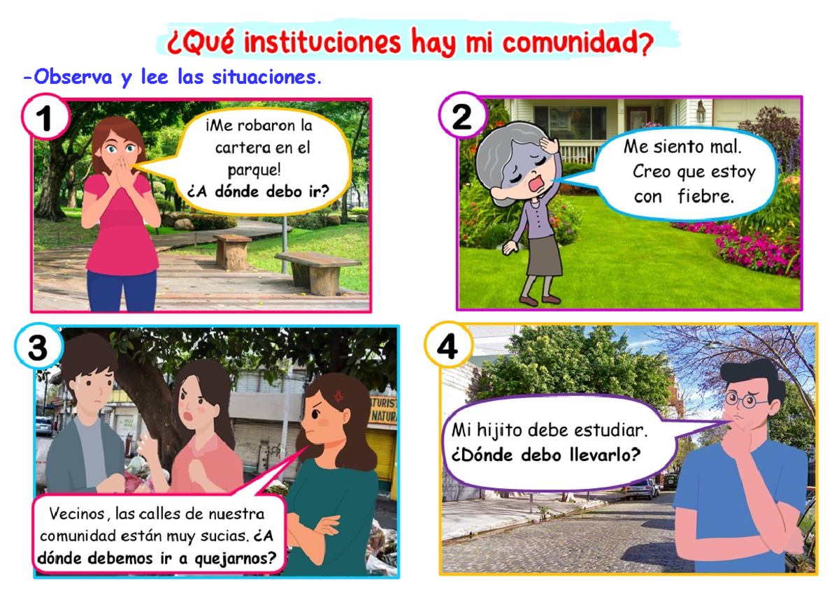 Ficha de Instituciones en Mi Comunidad - 2° Maestra Janet - Studocu