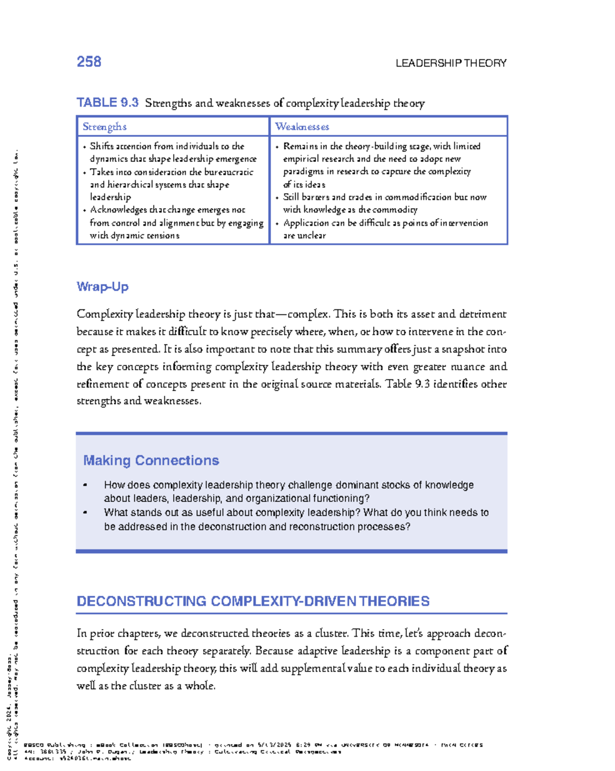 Complexity Leadership Theory: Strengths & Weaknesses Analysis - Studocu