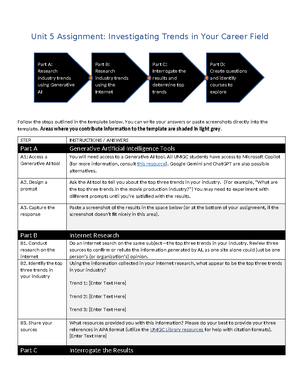Unit 3 Assignment Template (1) - Unit 3 Assignment: Managing Your Time Follow the steps outlined ...