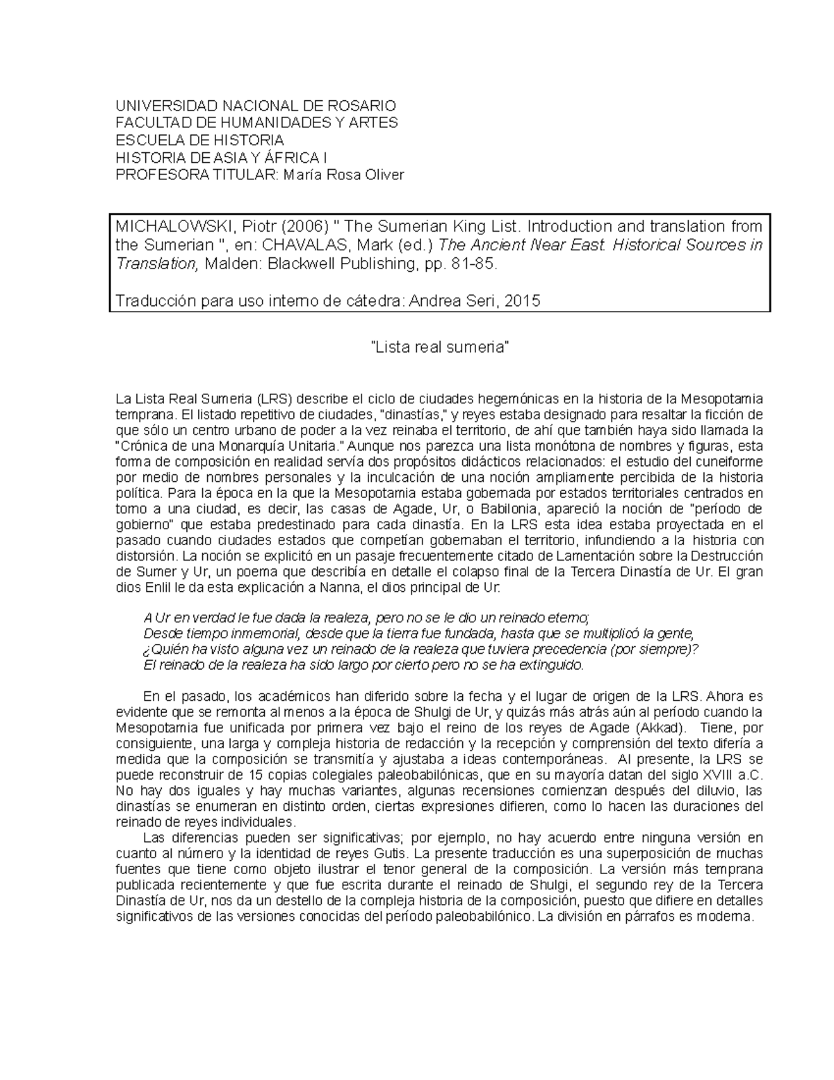 Lista Real Sumeria: Análisis de la Historia de Mesopotamia (HISTORIA I ...