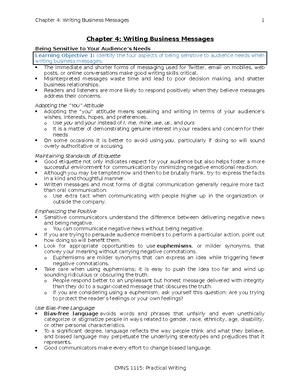 Chapter 5 - Completing Business Messages - Chapter 5: Completing ...