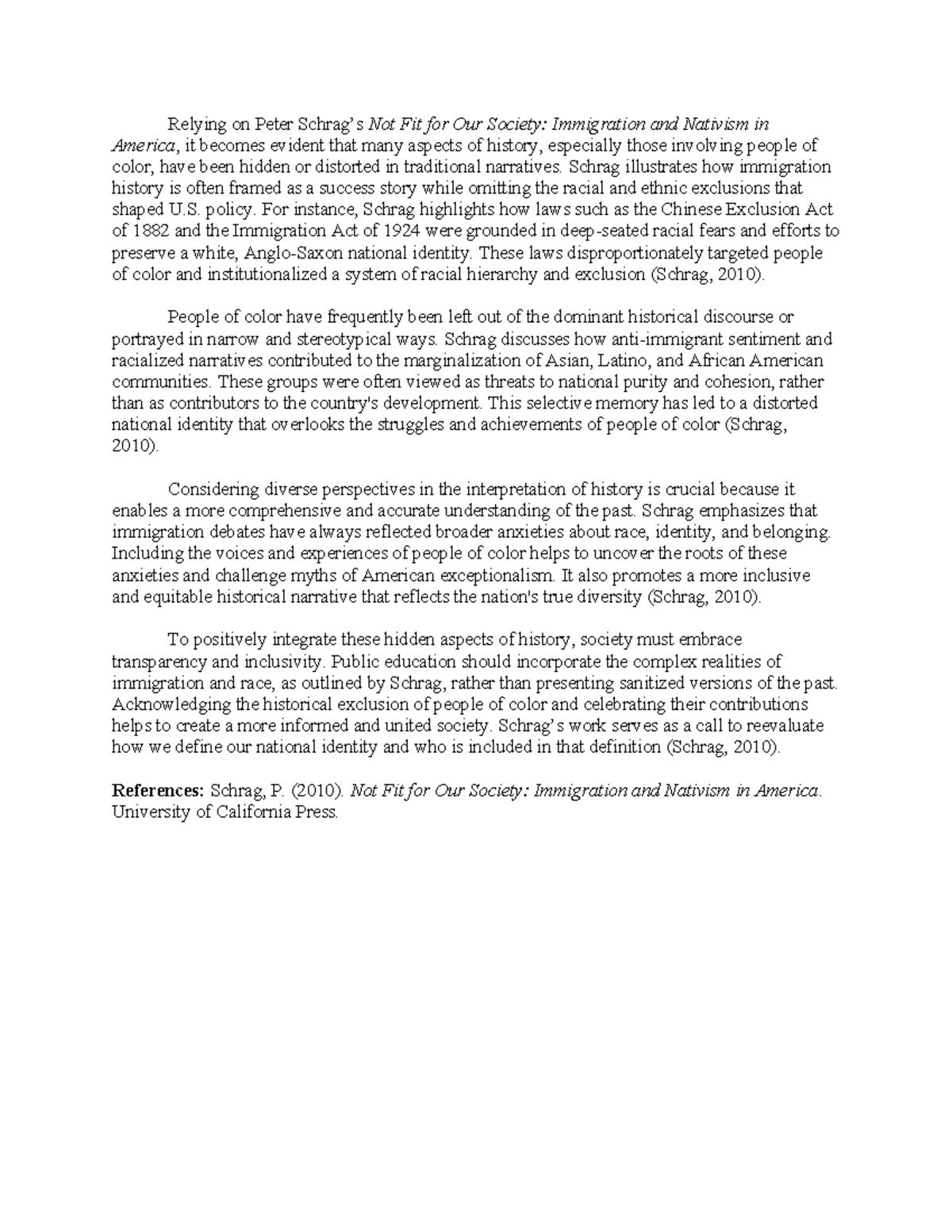 Discussion 2: Immigration and Nativism in America (HIST 40) - Studocu