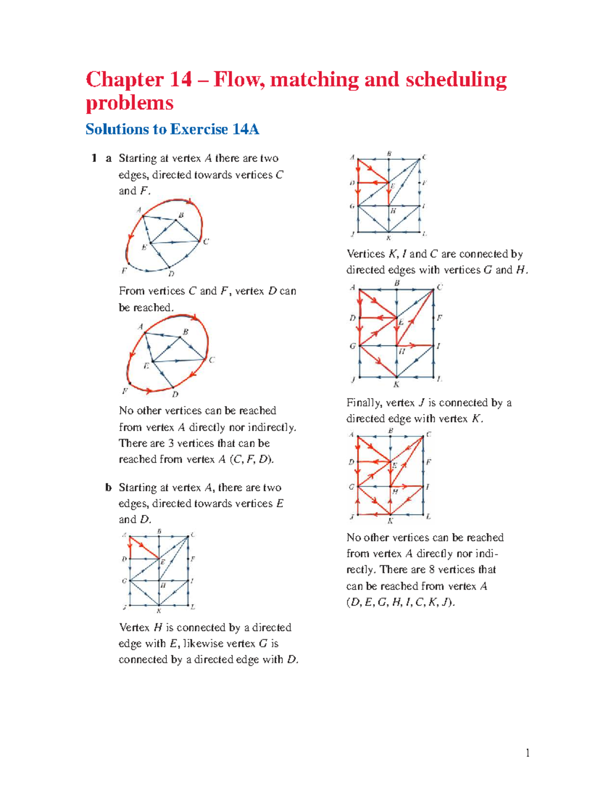 Chapter 14A Solutions: Flow, Matching & Scheduling Problems - Studocu