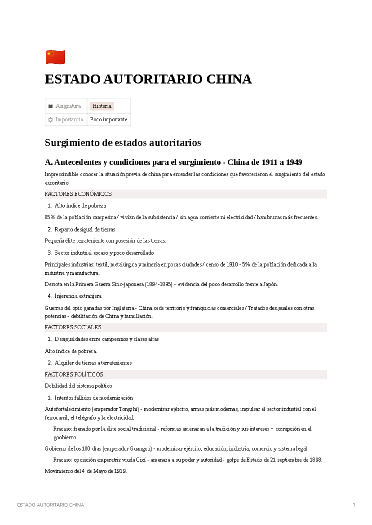 EA China - Mao, Estado Autoritario resúmenes - 󾓭 ESTADO AUTORITARIO ...