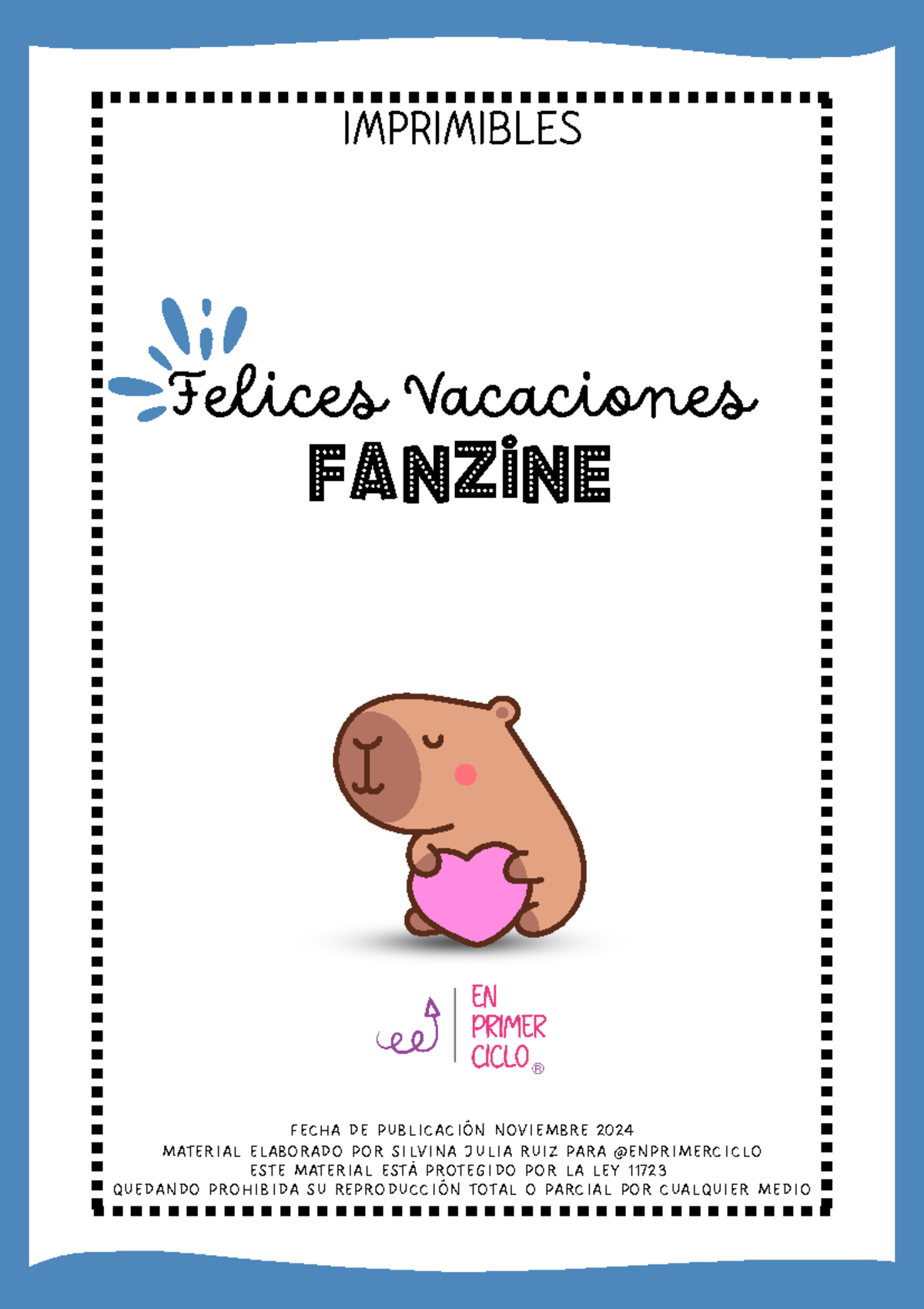Fanzine para Colorear: Felices Vacaciones - @EnPrimerCiclo - Studocu