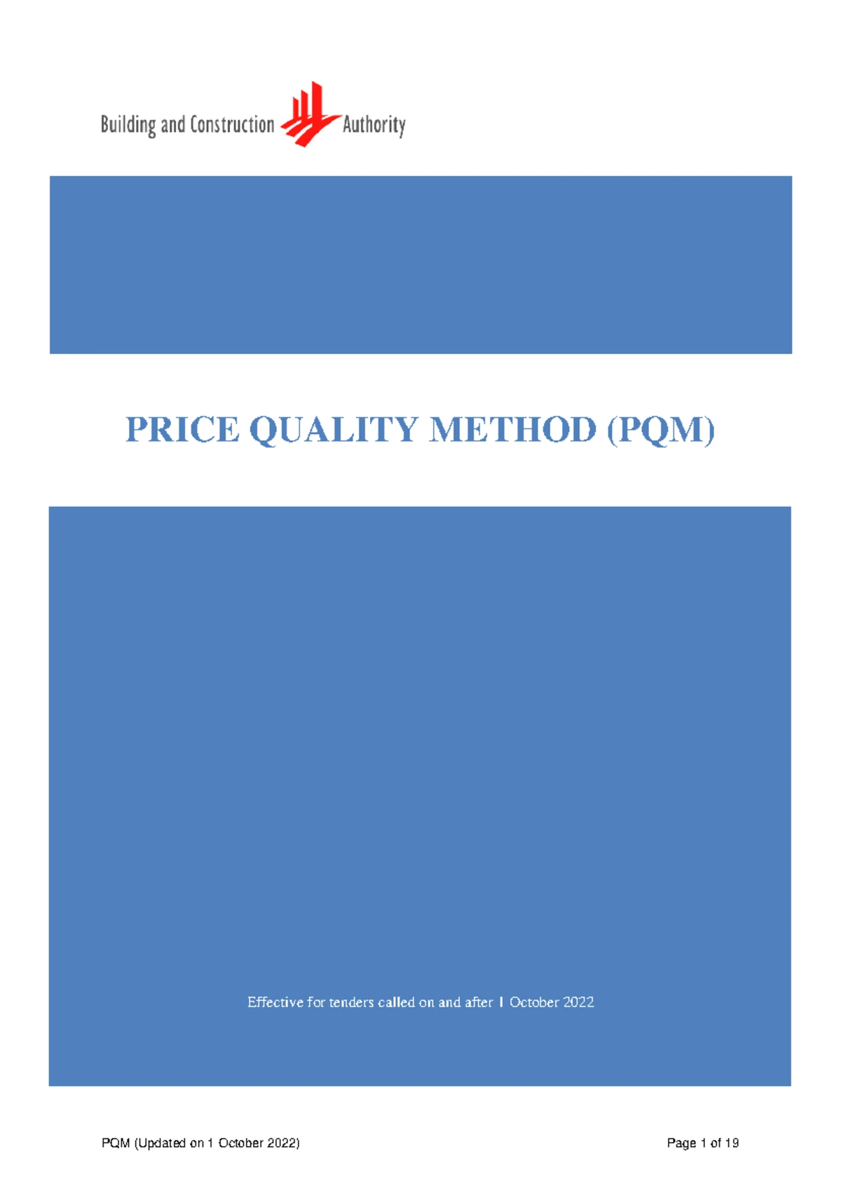 Pqm framework - PRICE QUALITY METHOD F r a m e w o r k Effective for ...
