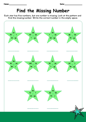 Color the Smaller Number - Kindergarten Worksheet - Look at the two ...