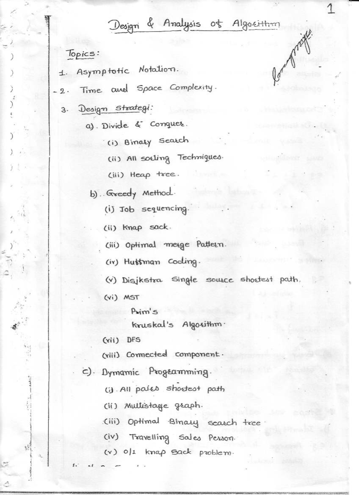 DAA - Design Analysis of Algorithms: Key Topics & Concepts - Studocu