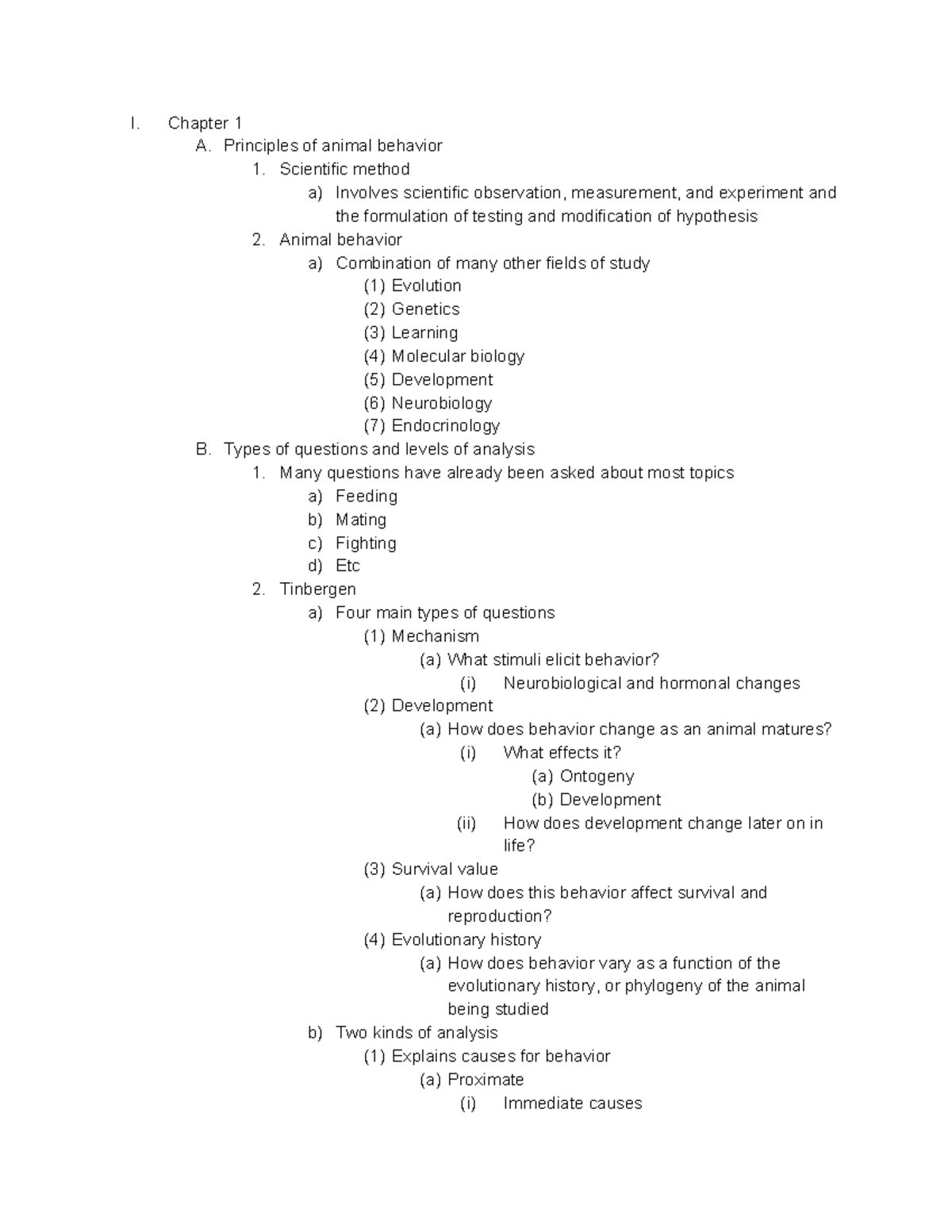 Chapter 1 Notes - Professor Nicole Cameron - I. Chapter 1 A. Principles ...