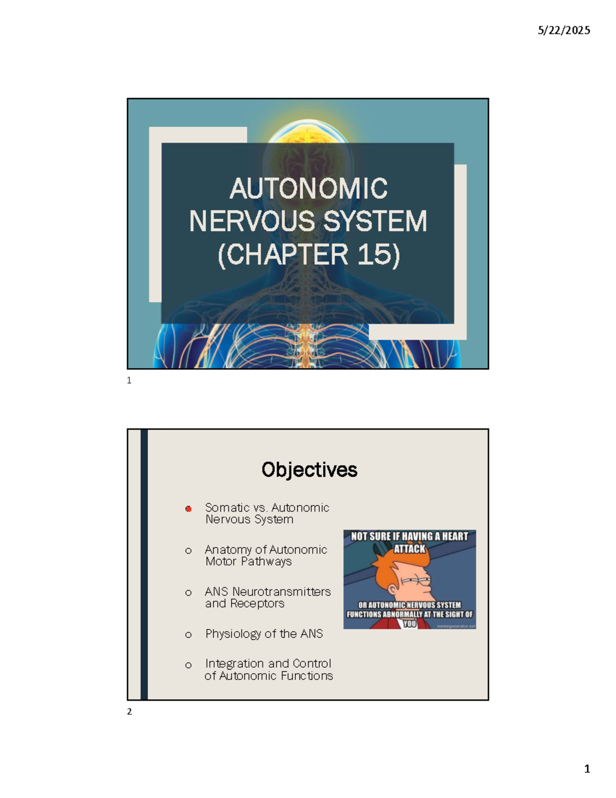 Autonomic Nervous System Overview (BIO 101 - Chapter 15 Study Notes ...