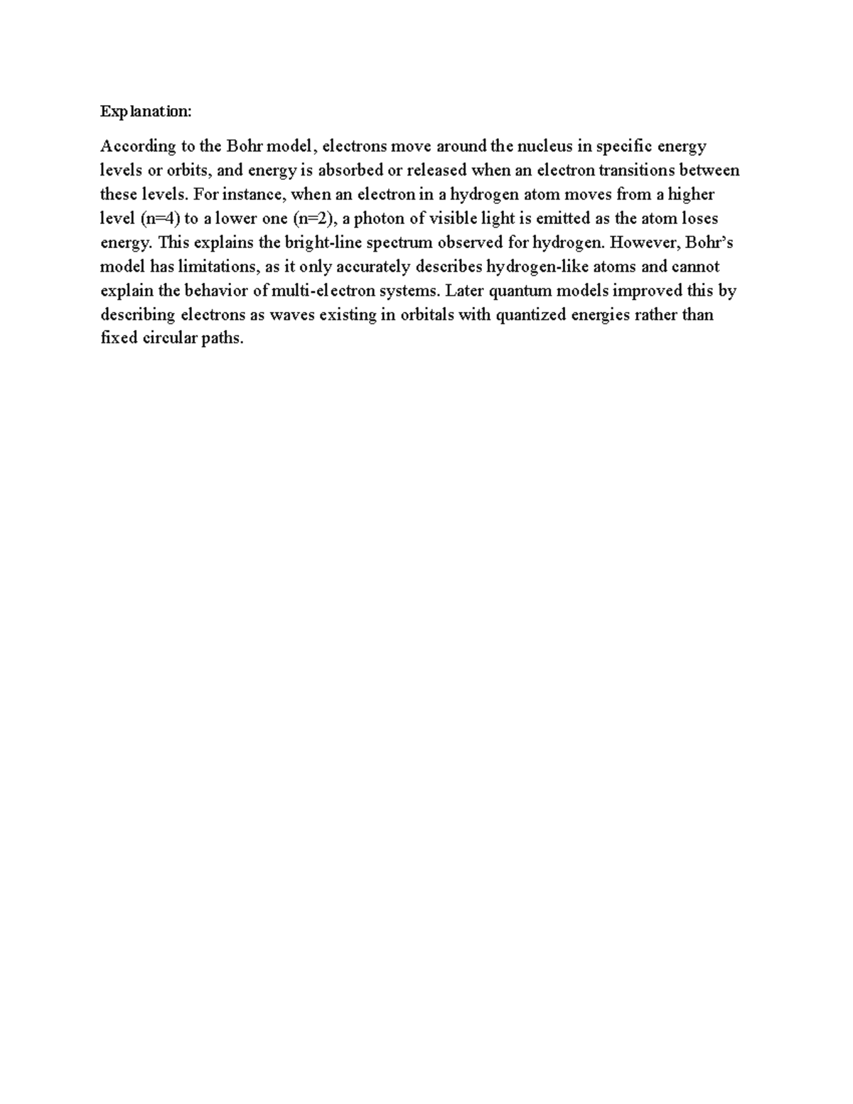 Bohr Model & Quantum Mechanics: Electron Behavior Explained - Studocu