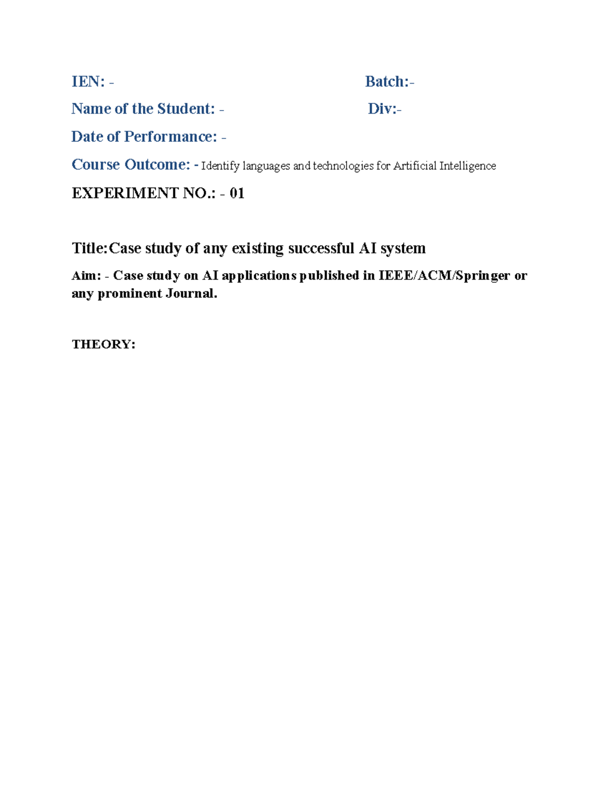 AI LAB EXP 1 case study - PRACTICAL MATERIAL - Computer Science ...