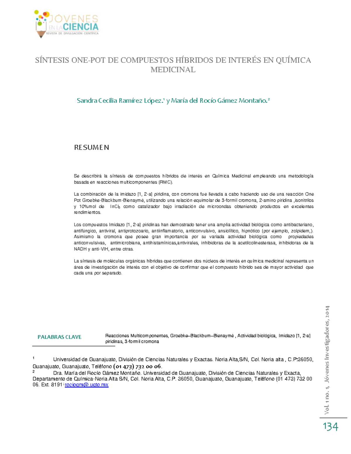 Síntesis One-Pot de Compuestos Híbridos en Química Medicinal (Vol. 1 ...
