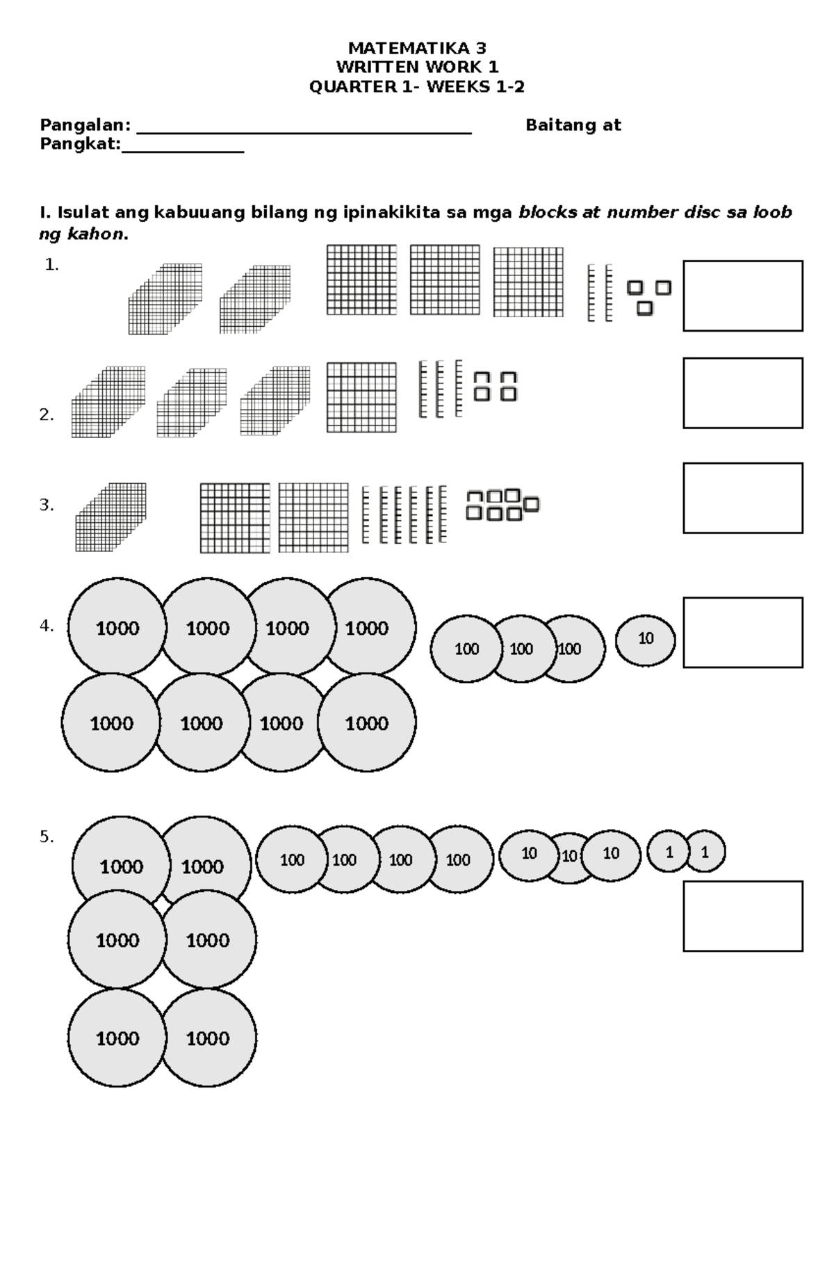 Q1 ST1 MATH 2024-2025 - Quizzes & Lesson Plans Overview - Studocu