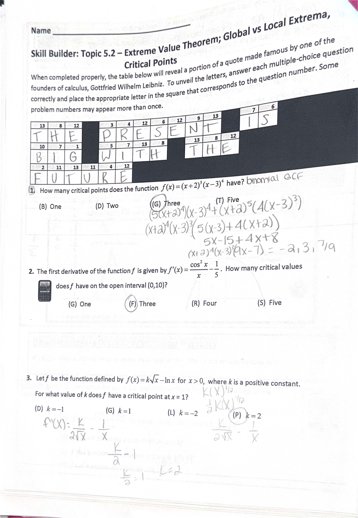 Extreme Value Theorems: Global vs Local Extrema - Calculus Homework ...
