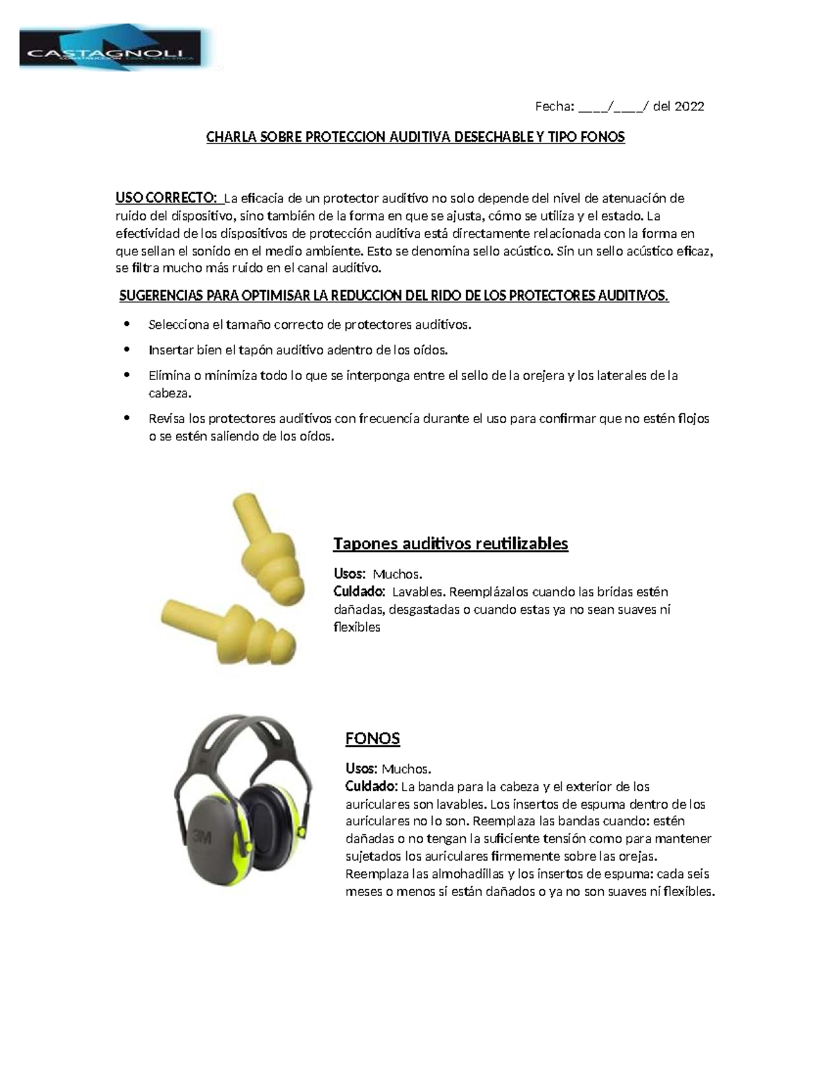 Capacitación en el Uso de EPP Auditivos: Charla sobre Protección ...
