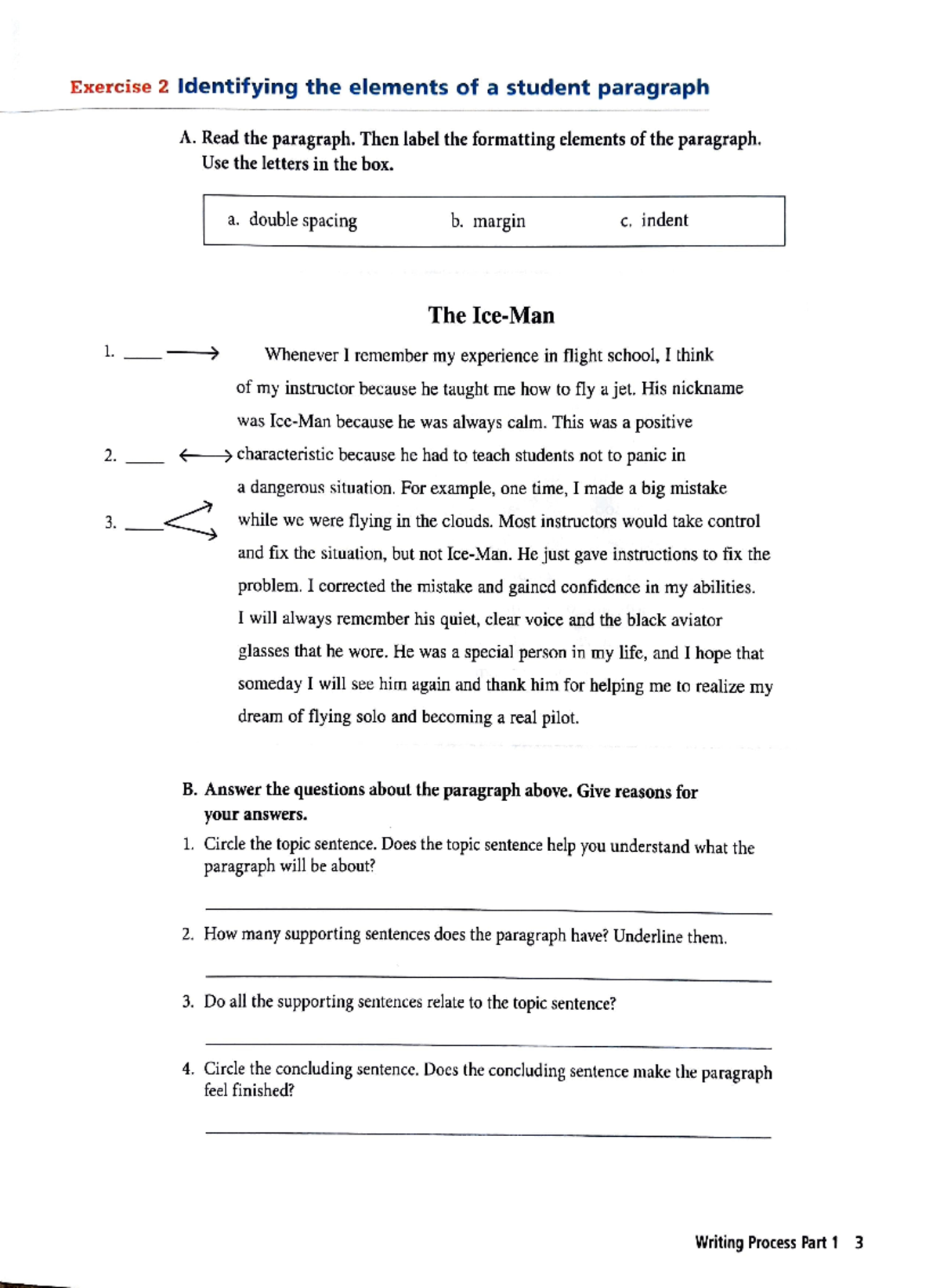 Writing Unit 1 - english - Exercise 2 Identifying the elements of a ...