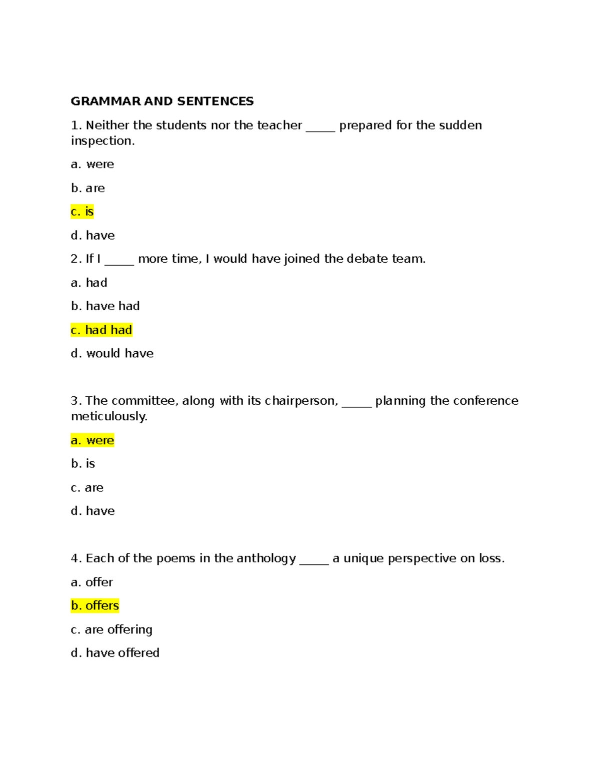 Qualifying Exam: Grammar, Figurative Language, and Linguistics - Studocu