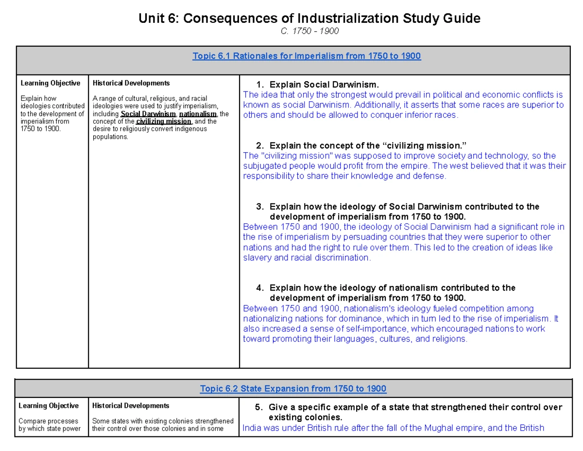 Unit 7 Global Warfare Study Guide: Key Factors, Events, and Outcomes ...