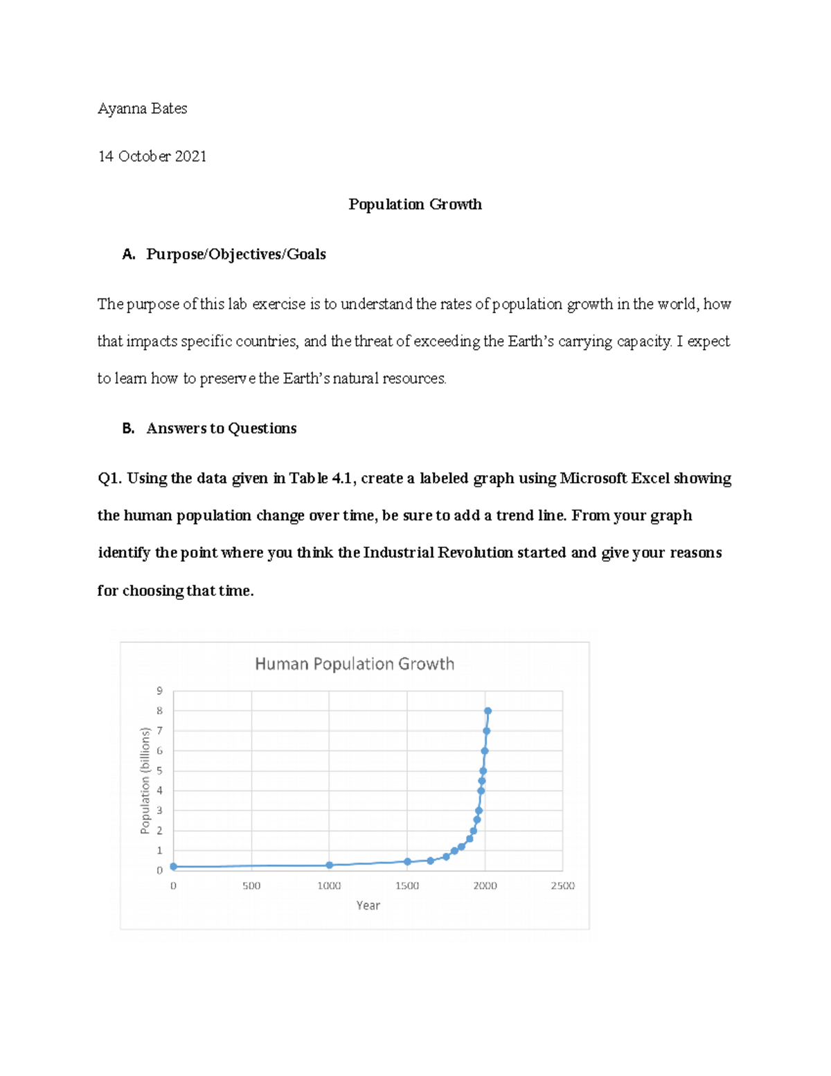 Lab 4 - Understanding Population Growth Dynamics and Impacts - Studocu