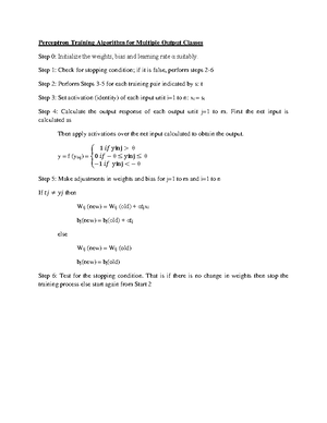 Activation Functions & Solved Problems - Solved Problems (1) For the network shown, calculate ...