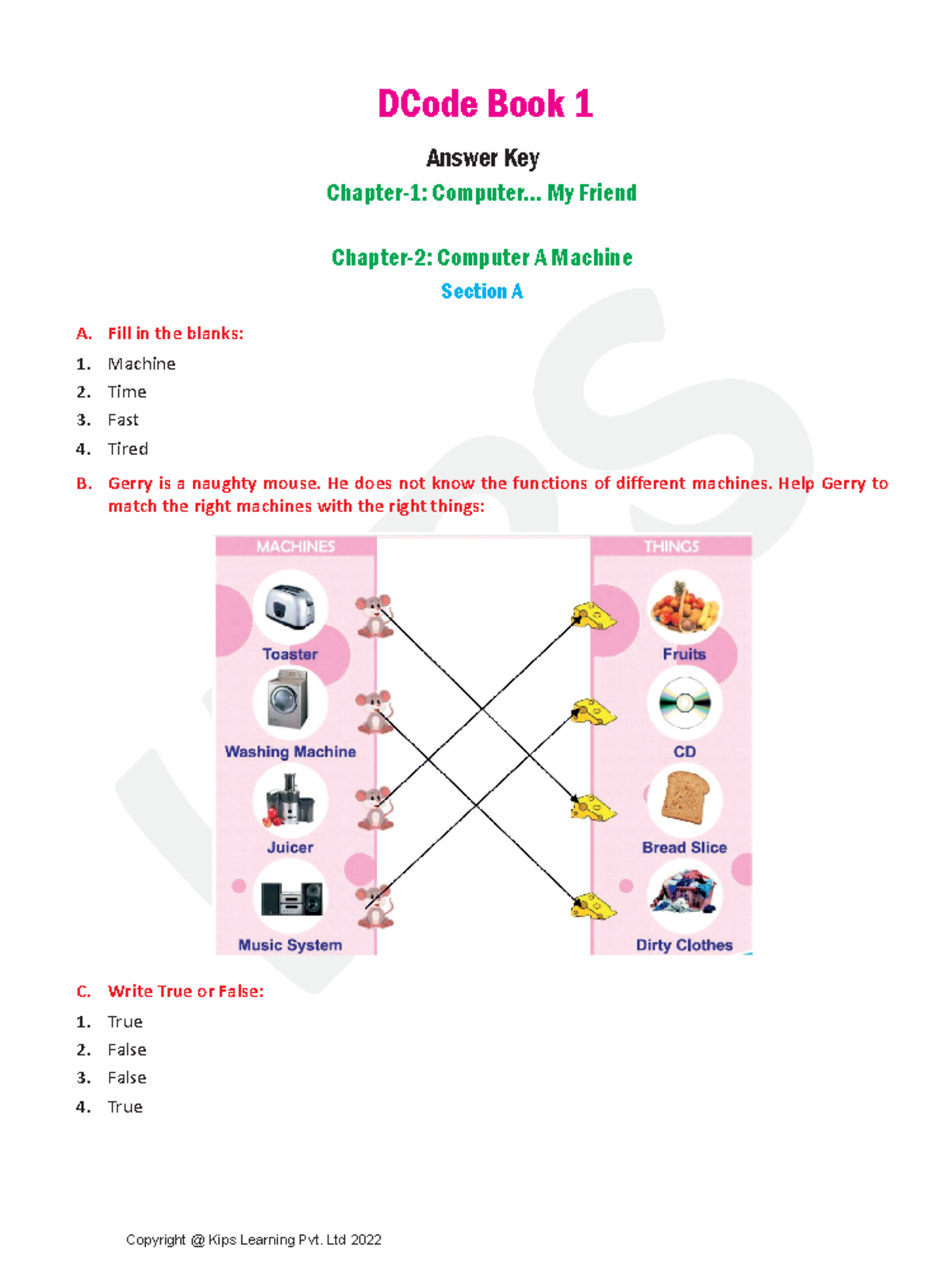KIPS Answer Key for DCode Chapters 1-8 (Class 1-5) - Studocu