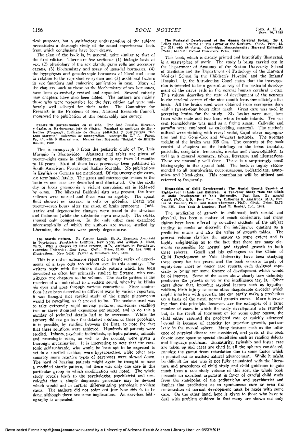 Postnatal Development of the Human Cerebral Cortex (1939) - Studocu