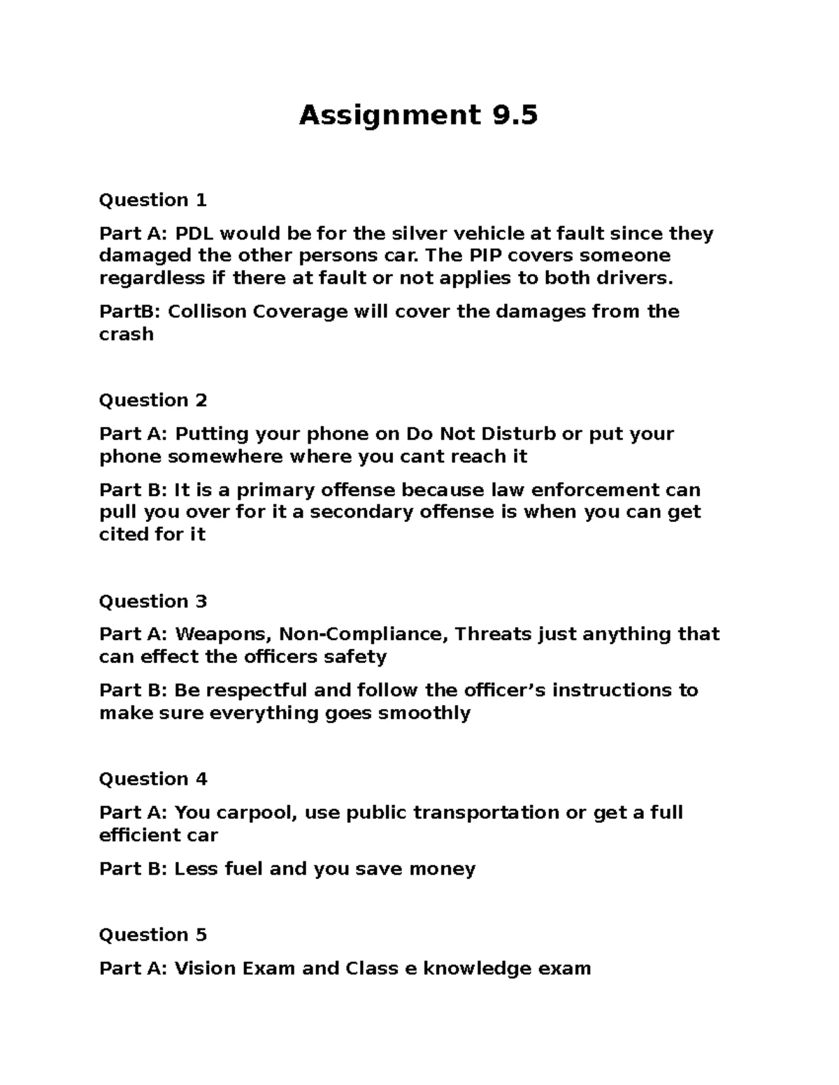 Drivers Ed 4.5 Assignment: Safe Turning & Intersection Rules - Studocu