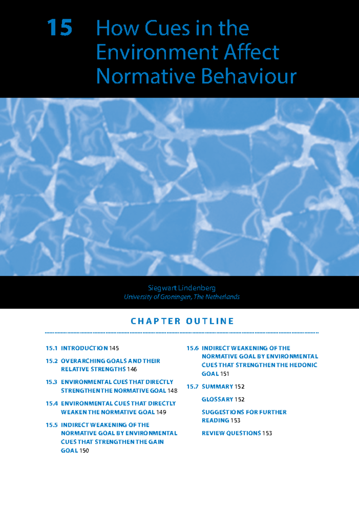 How Environmental Cues Influence Normative Behaviour (Chapter 15) - Studocu