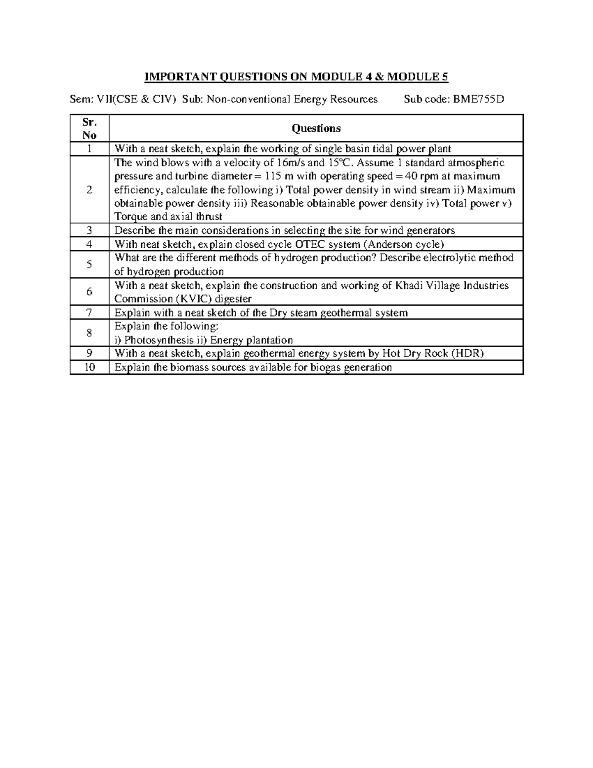 IMPORTANT QUESTIONS ON MODULE 4 & 5 BME755D Sem VII (CSE CIV) - Studocu