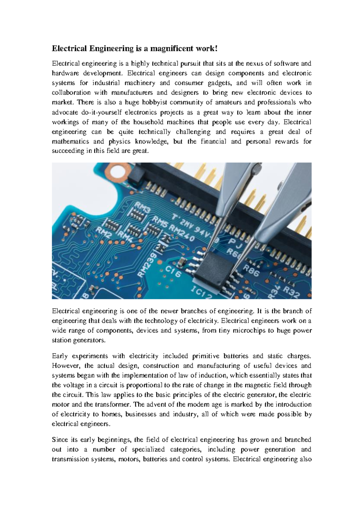 325300122 Overview of Electrical Engineering Principles and ...