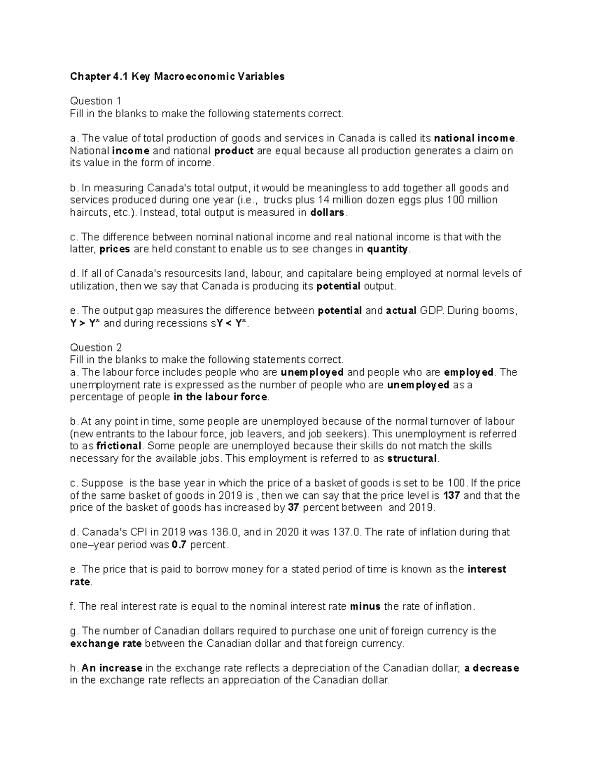 Chapter 4.1 Key Macroeconomic Variables - Chapter 4 Key Macroeconomic ...
