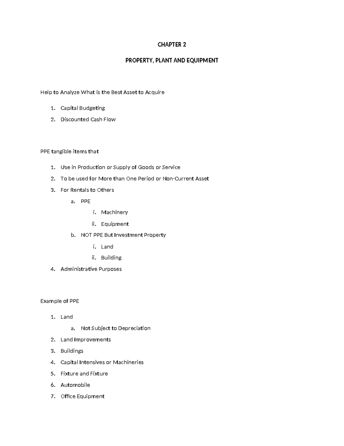 PPE Intermediate Accounting 2: Property, Plant and Equipment Overview ...